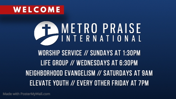 Join us weekly schedule | PosterMyWall