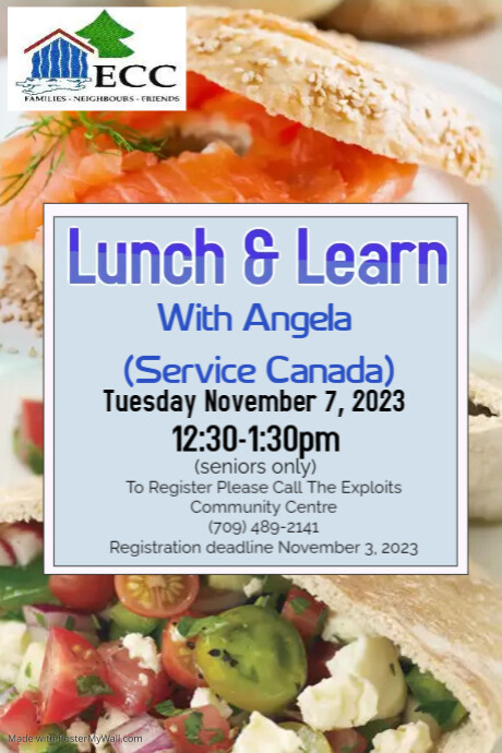Lunch and Learn Poster bagel lunch | PosterMyWall