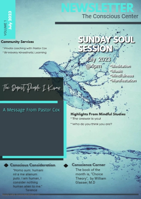 Corporate Newsletter Magazine Page Template | PosterMyWall