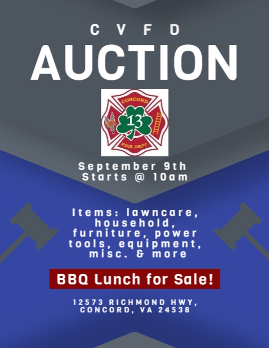 CVFD Auction Flyer | PosterMyWall