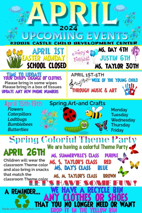 Copy of April Upcoming Events Calendar (1) | PosterMyWall