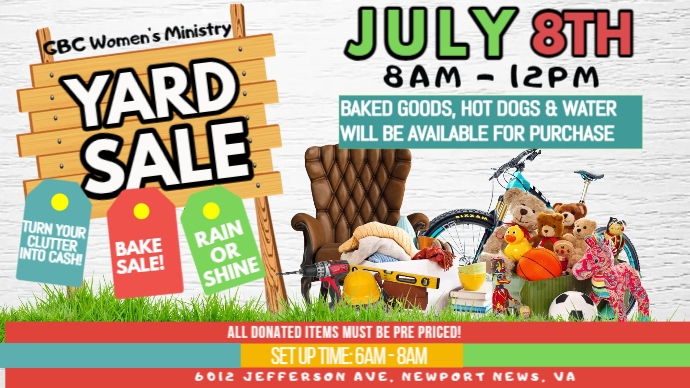 GBC Community YARD SALE 07 08 2023 REV | PosterMyWall