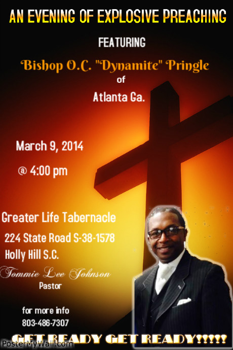 AN EVENING OF EXPLOSIVE PREACHING | PosterMyWall