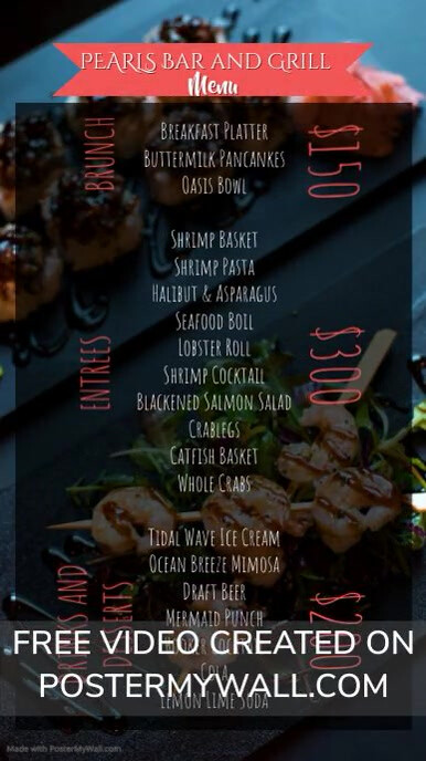 Seafood special menu story | PosterMyWall