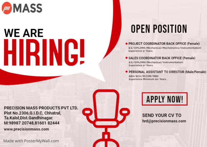 Hiring banner design | PosterMyWall