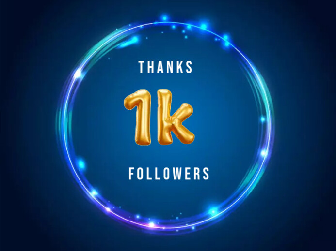 Plantilla de 1k follower | PosterMyWall