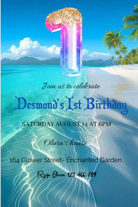 Copy of 1st birthday template | PosterMyWall