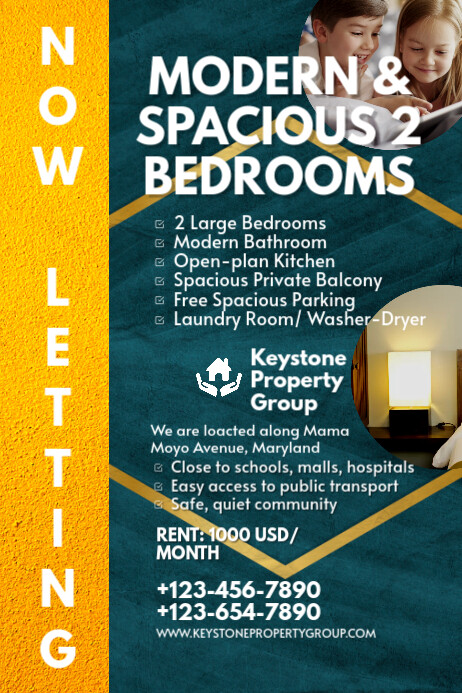 Plantilla de 2 Bedroom house advert poster | PosterMyWall