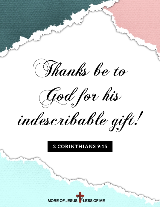 2 CORINTHIANS 9:15 Template | PosterMyWall