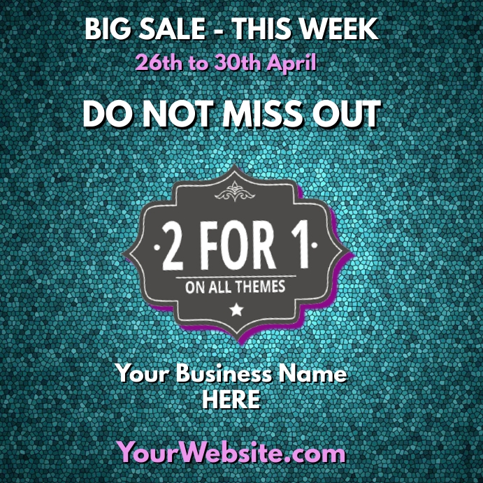 Copy of 2 for 1 sale | PosterMyWall