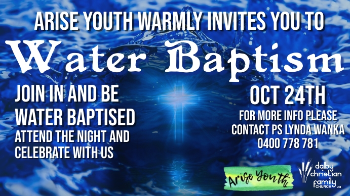 2 Water Baptism Template | PosterMyWall