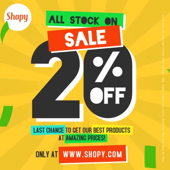 Copy of 20% off sale animation instagram post ad | PosterMyWall