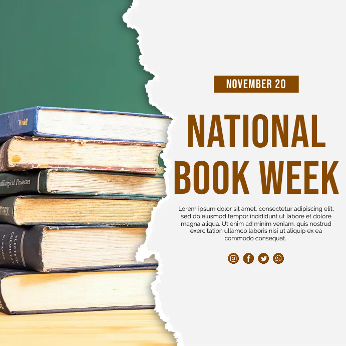 Modèle 20 Nov - National Book Week | PosterMyWall