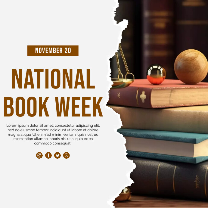 Modèle 20 Nov - National Book Week | PosterMyWall