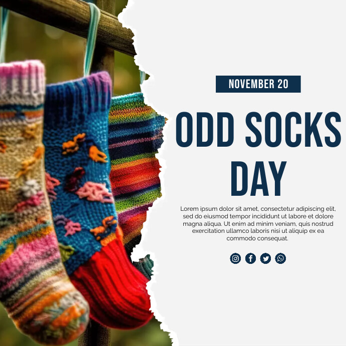20 Nov - Odd Socks Day Template | PosterMyWall