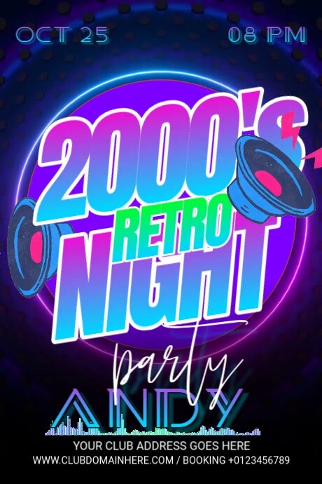 2000's Retro Night Template | PosterMyWall