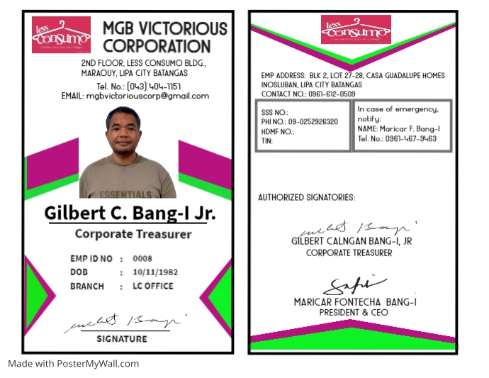 Copy of Copy of Company ID Design Template (3) | PosterMyWall