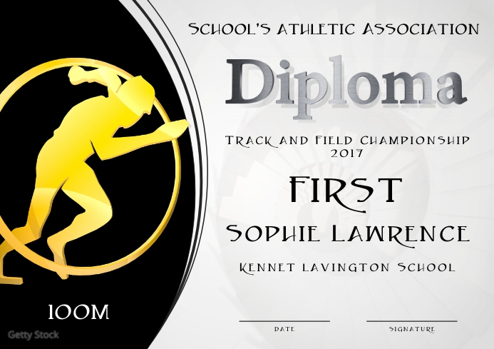 200m diploma first Template | PosterMyWall
