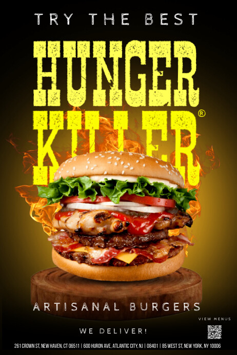Plantilla de 20103 Burger restaurant poster | PosterMyWall