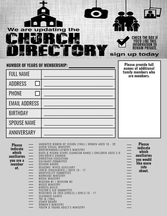 WMBC Church Directory | PosterMyWall
