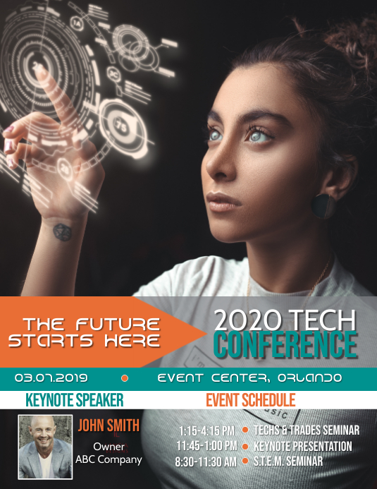 2020 Tech Conference Template | PosterMyWall