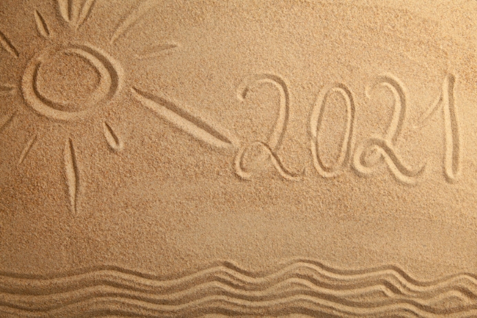 2021 written on sand poster design template | PosterMyWall