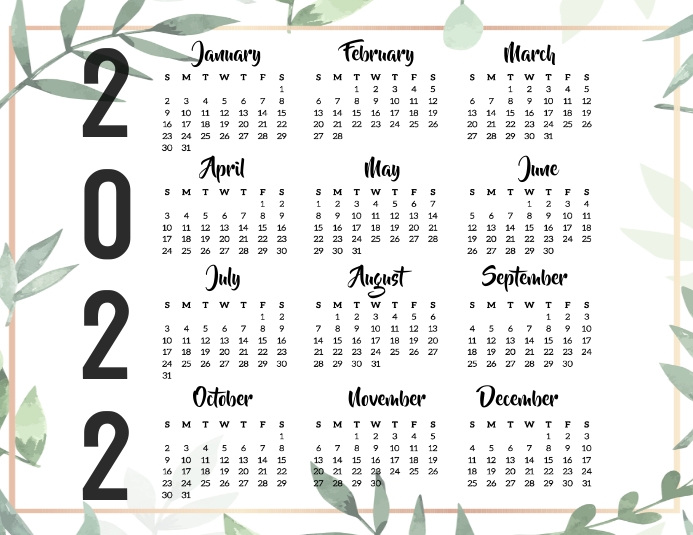 Copy of 2022 calendar portrait | PosterMyWall