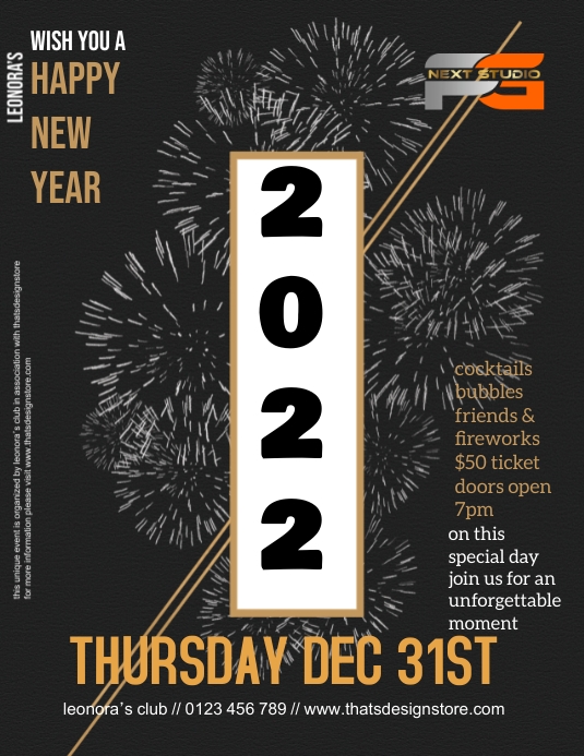 2022 NEW Year Flyer Template | PosterMyWall