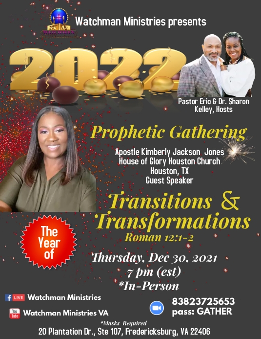 2022 New Year Service Template | PosterMyWall