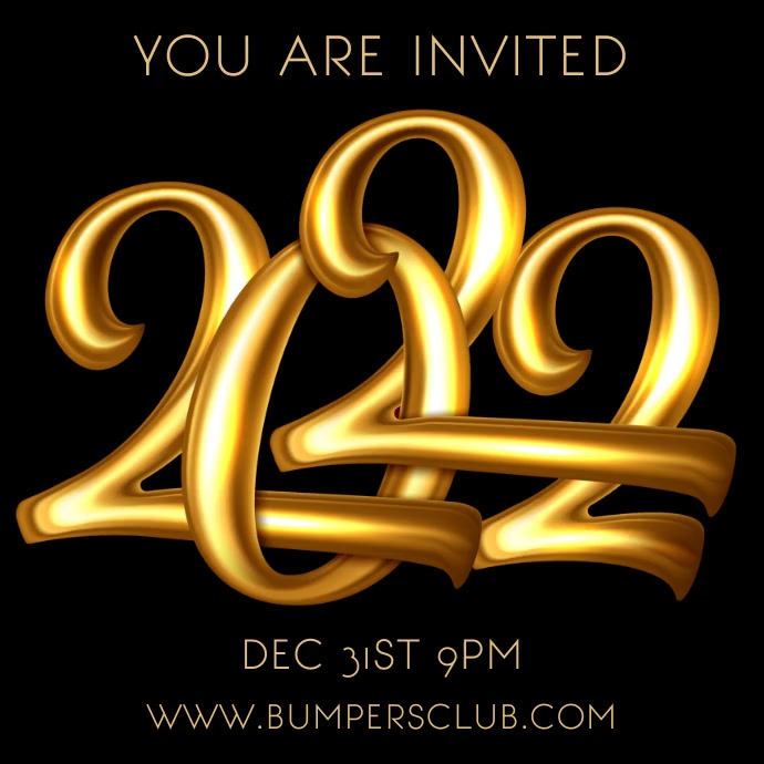 2022 New Years Party Night Video Template | PosterMyWall