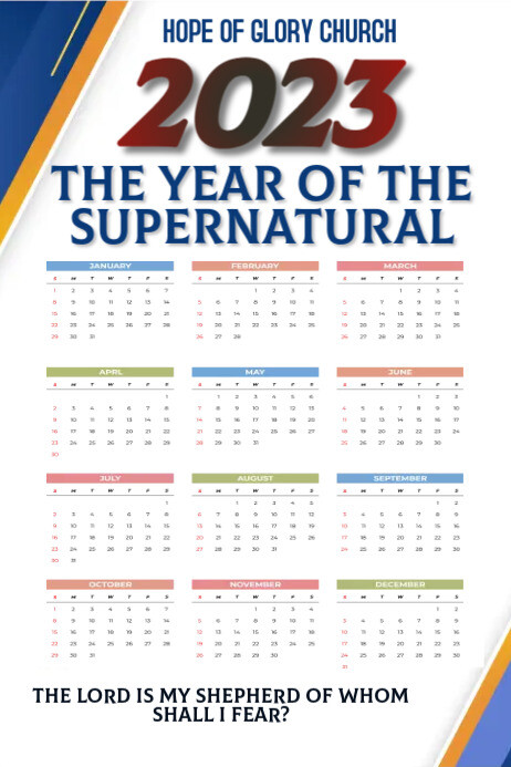 2023 Calendar Template | PosterMyWall