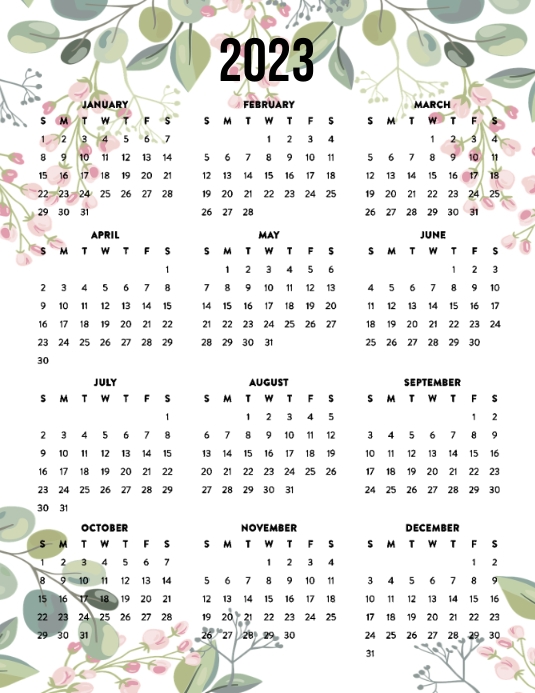2023 calendar Template | PosterMyWall
