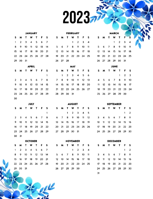 2023 calendar Template | PosterMyWall