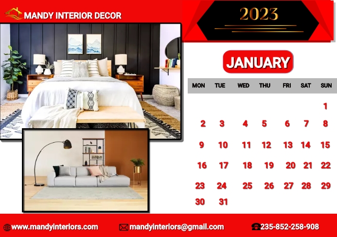 2023 calendar Template | PosterMyWall