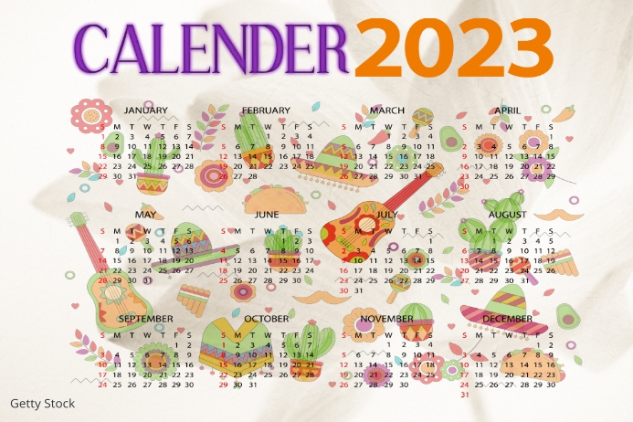 2023 Calendar Template | PosterMyWall