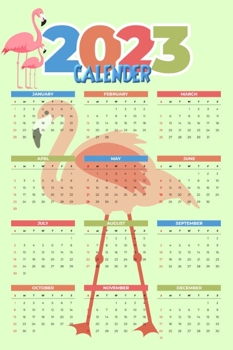 2023 Calendar Template | PosterMyWall