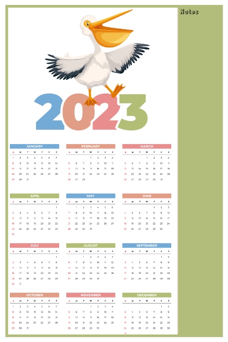 2023 calendar Template | PosterMyWall
