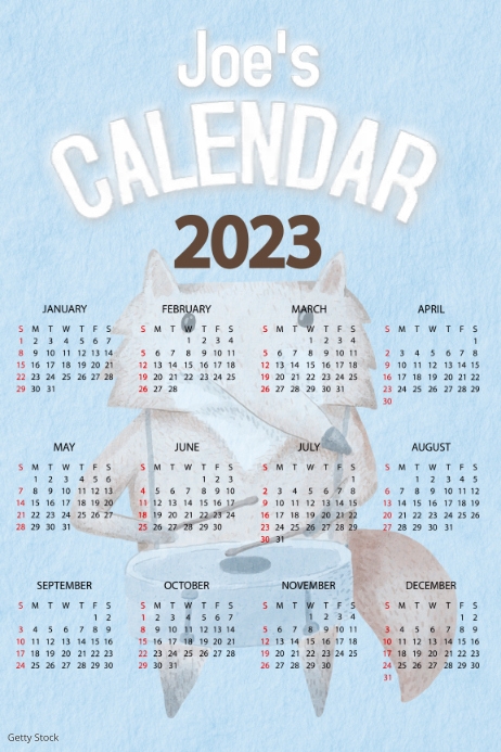 2023 Calendar Template | PosterMyWall