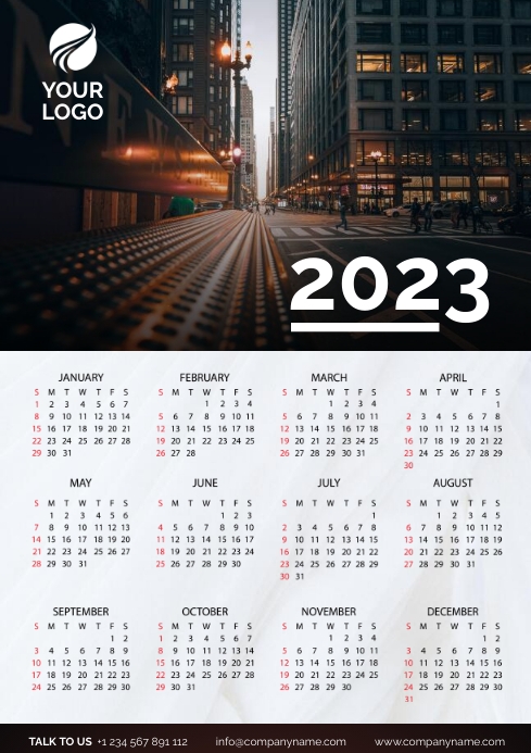 2023 company business calendar Template | PosterMyWall