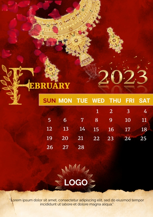 2023 February_Calendar Template | PosterMyWall