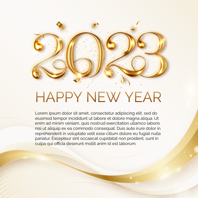 Copy of Happy new year 2023 greetings design template | PosterMyWall