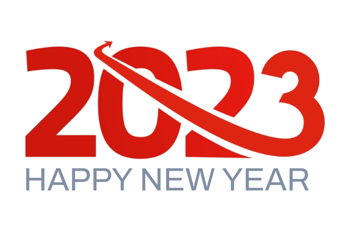 Copy of 2023 happy new year text typography design | PosterMyWall