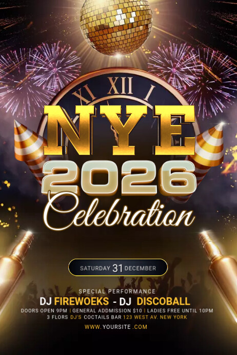 Copy of 2025 New Year Celebration Flyer Template | PosterMyWall