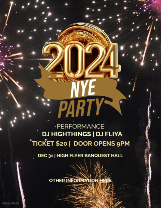 2023 NEW YEAR PARTY EVE FLYER Template | PosterMyWall