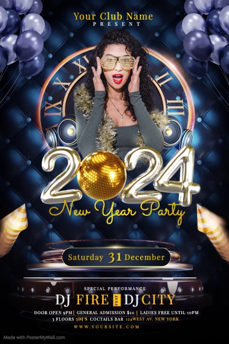 2023 New Year Party Flyer Template | PosterMyWall