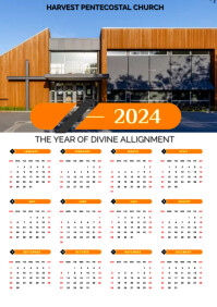 Church calendar 2024 Template | PosterMyWall