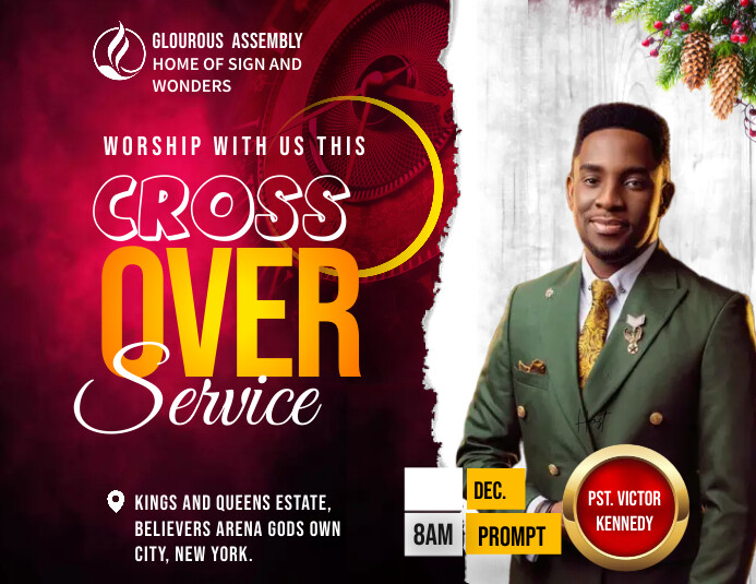 Copy of 2024 cross over crossover service christmas | PosterMyWall