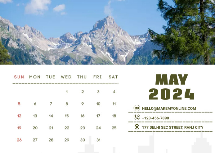 2024 May Calendar Template | PosterMyWall