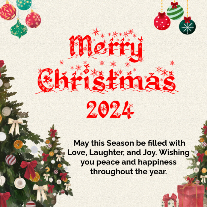 2024 Merry Christmas Message Instagram Post Template | PosterMyWall