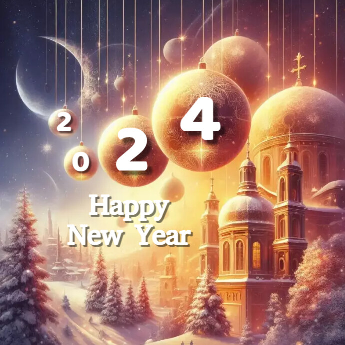 2024 New year announcement flyer Template | PosterMyWall